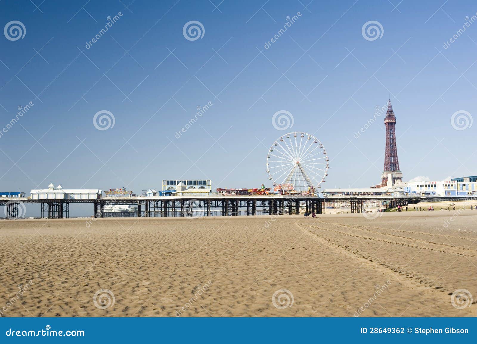 Blackpool-Strand stockfoto. Bild von küste, blau, englisch - 28649362