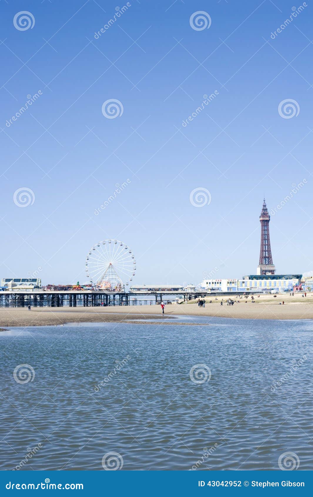Blackpool-Turm Und Piers Blackpool-Gletscher Stockfoto - Bild von ...