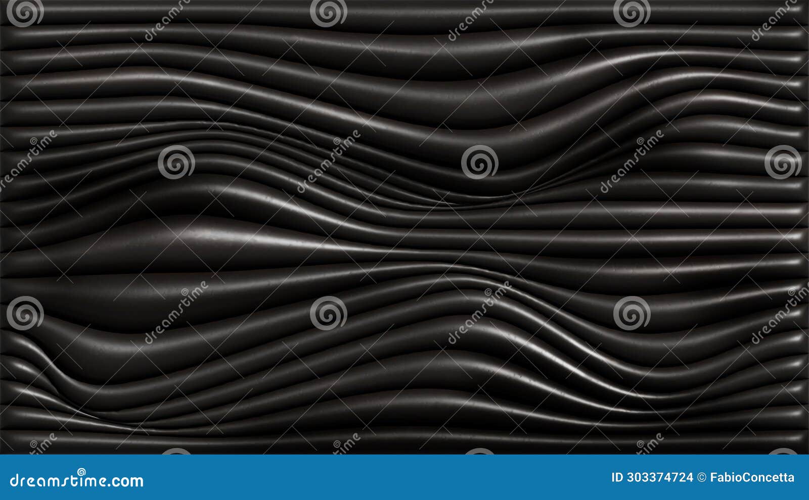 3D Render Folds Of Golden Silk In Full Screen. Golden Fabric Background ...
