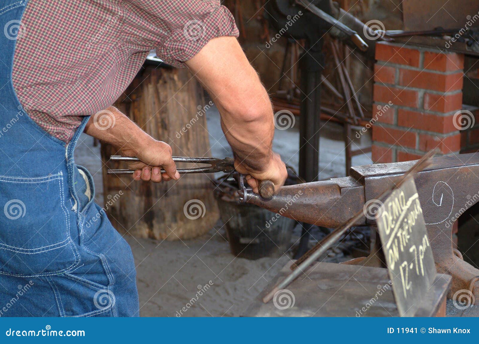 Blacksmith stock image. Image of demonstration, overalls - 11941