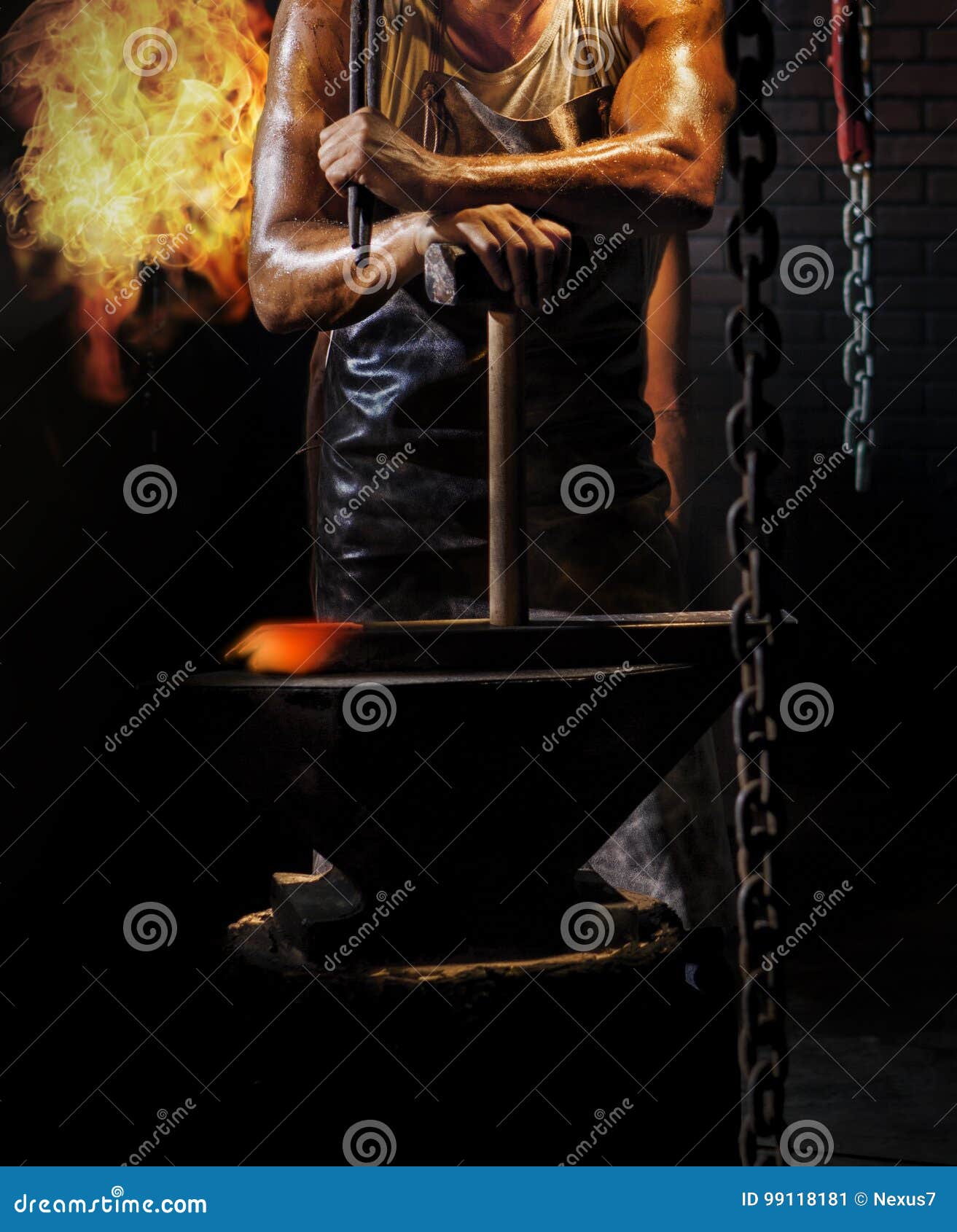 Blacksmith stock image. Image of blacksmith, rustic, forge - 99118181