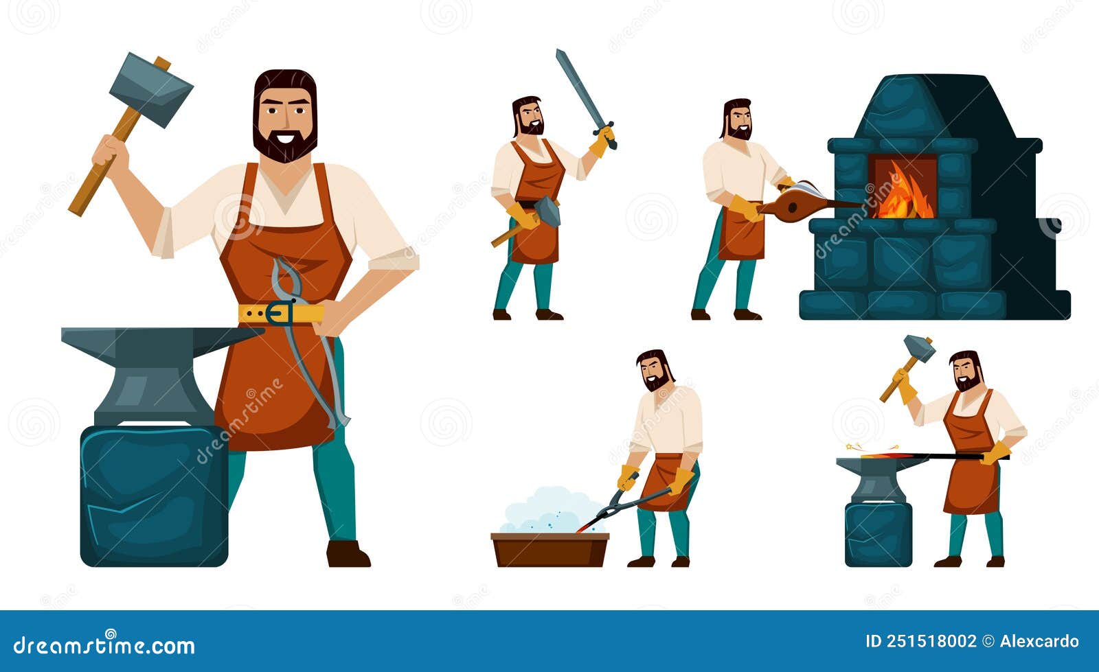 Blacksmith Character Cartoon | CartoonDealer.com #61267957