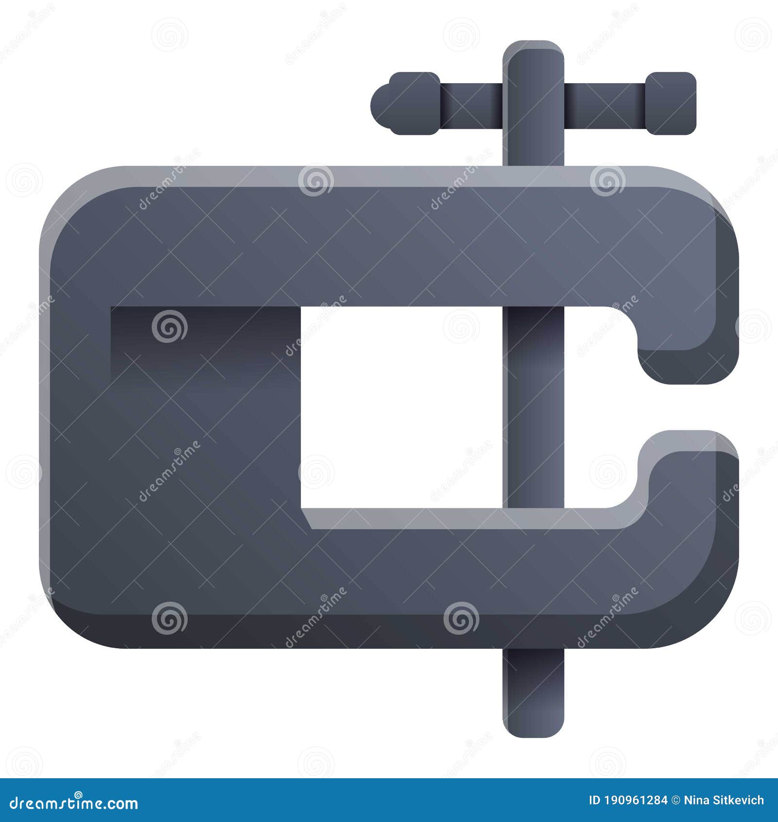 Blacksmith Clamp Icon, Cartoon Style Stock Vector - Illustration of ...
