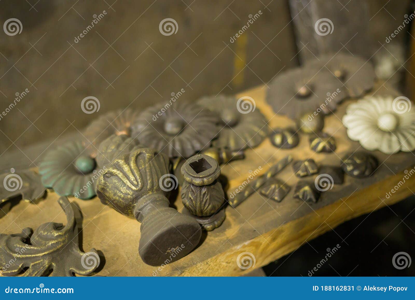 Blacksmith Decorative Elements Stock Image - Image of handwork, knob ...