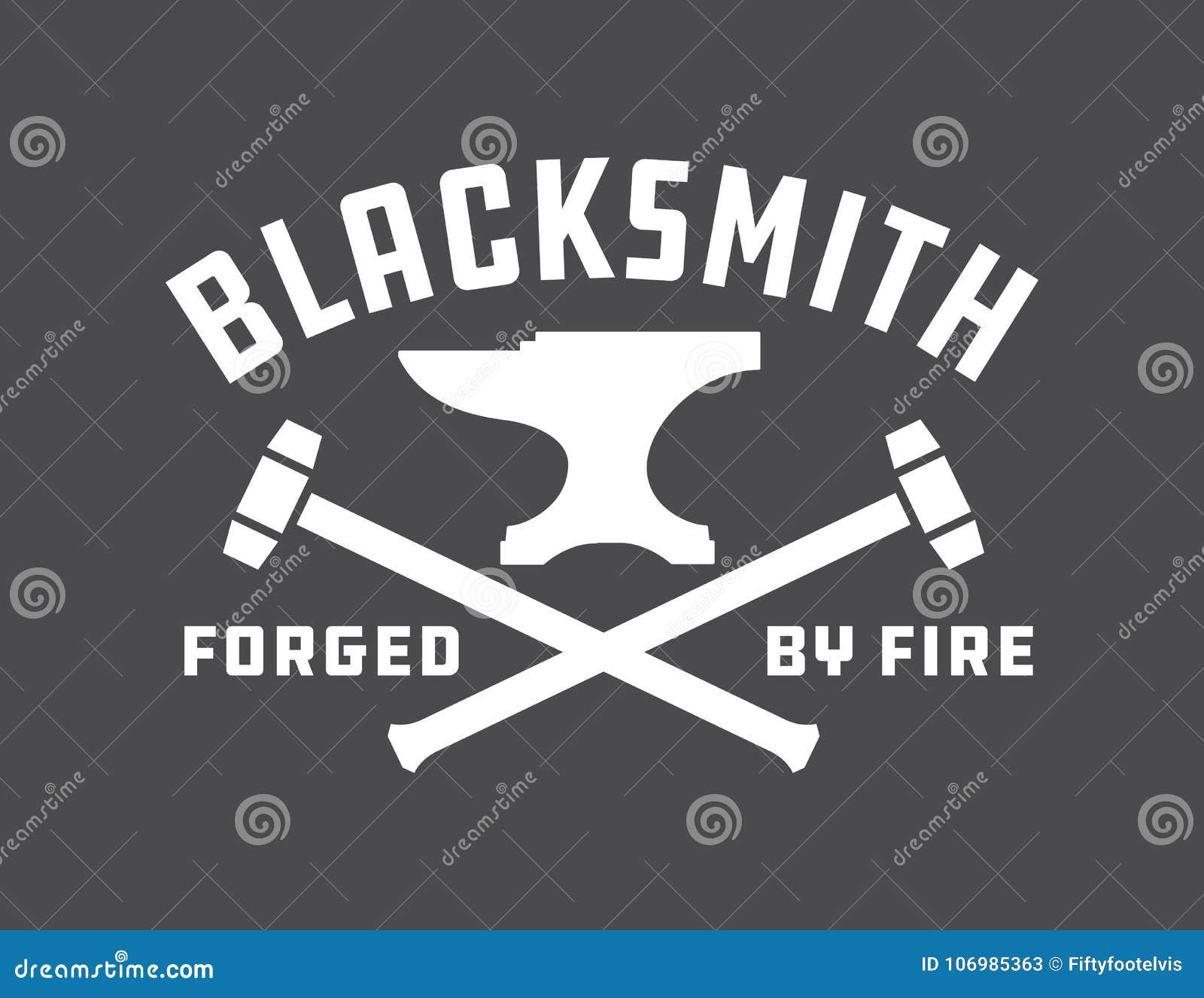 Blacksmith Emblem or Badge. Stock Vector - Illustration of iron ...