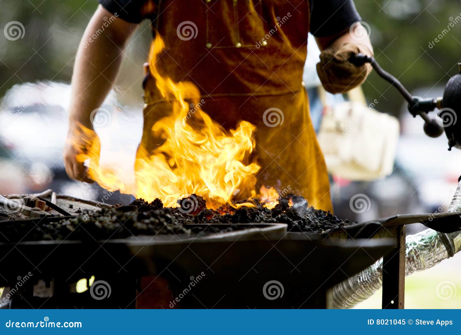 Blacksmith Fire stock image. Image of skill, hammer, metal - 8021045