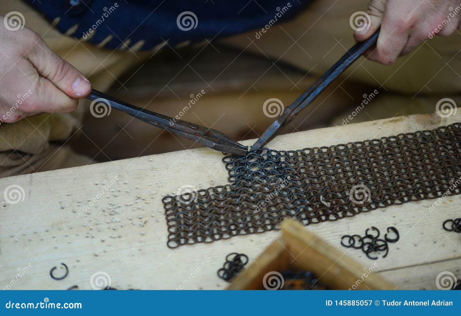Blacksmith Fixing the Armor Stock Image - Image of medieval, armor ...