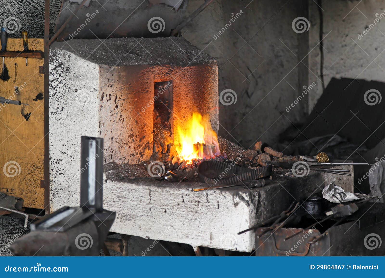 Blacksmith forge stock image. Image of craft, firepit - 29804867