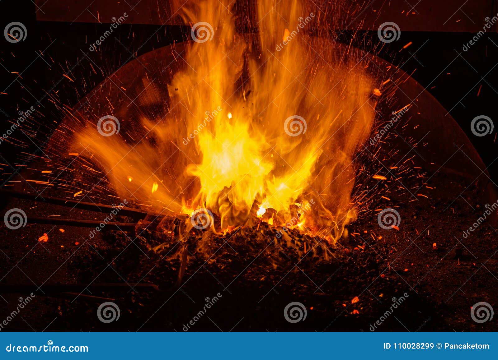 Blacksmith Forge stock image. Image of smithy, smoke - 110028299