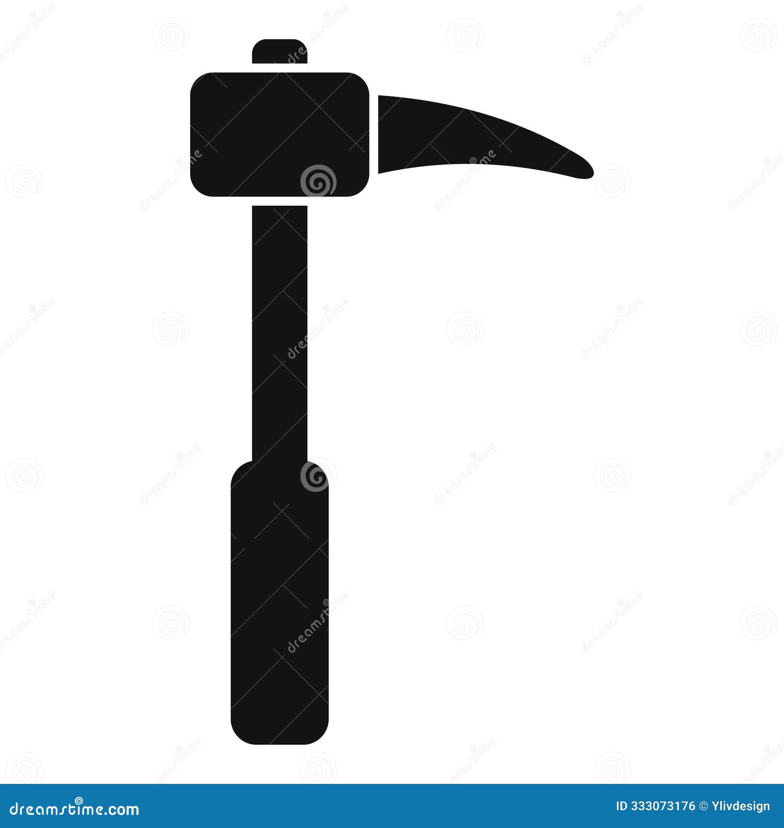 Blacksmith Hammer with Wooden Handle Forging Metal Icon Stock ...