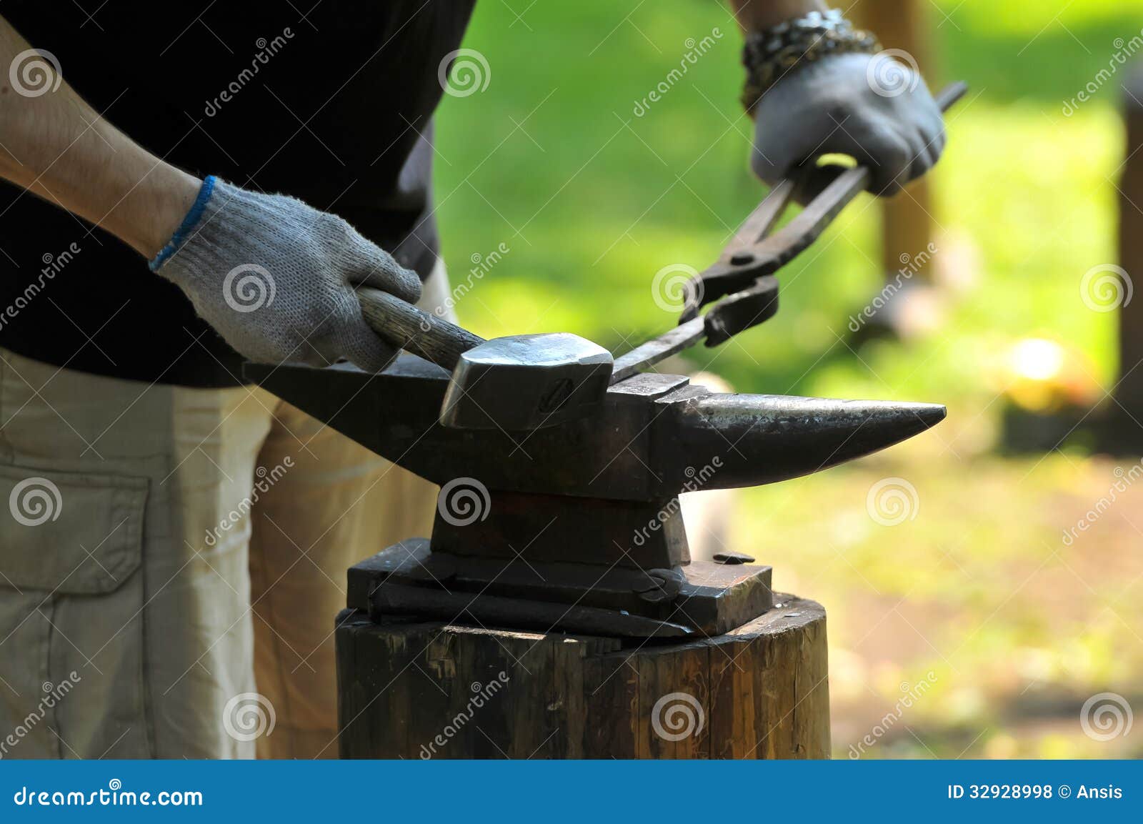 Blacksmith stock photo. Image of flame, iron, outdoor - 32928998