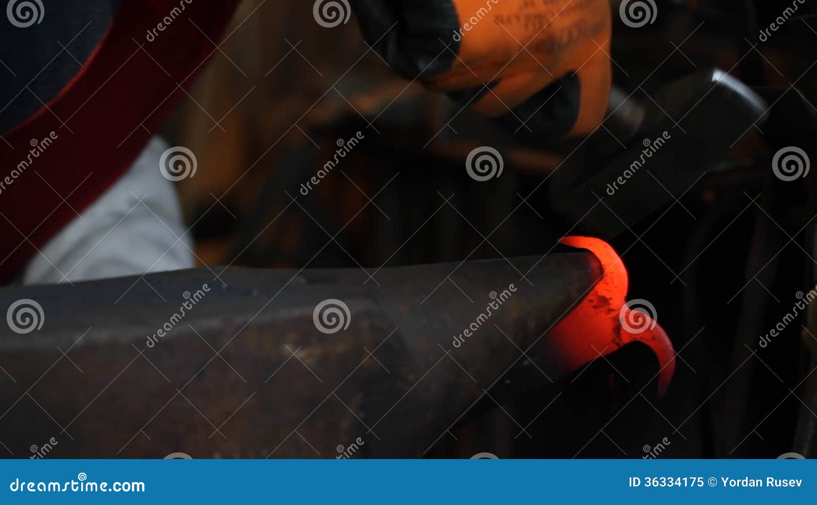 Blacksmith Hammering Hot Iron Stock Video Footage - Video of craft ...