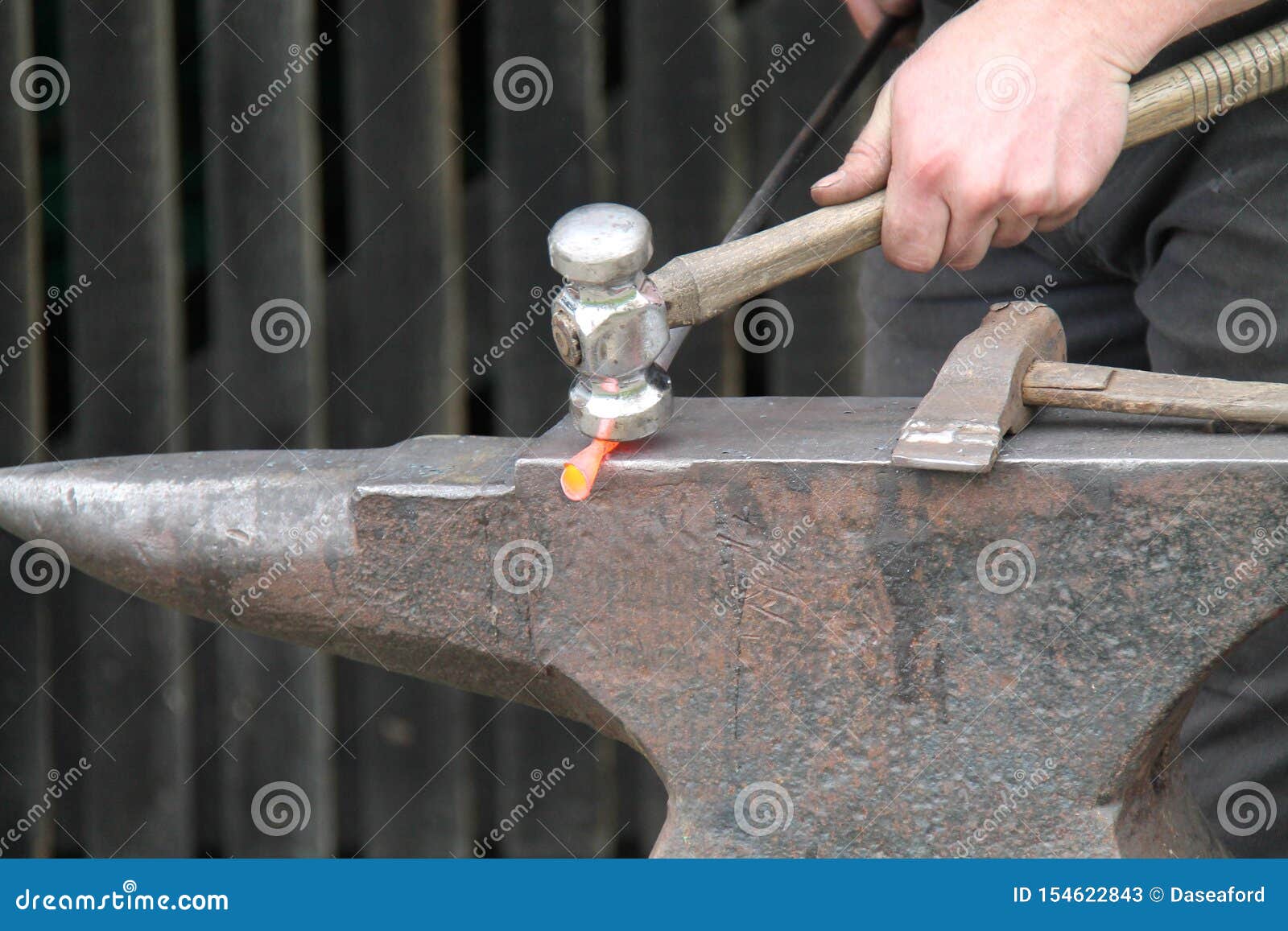 Red Hot Metal. stock image. Image of forging, blacksmith - 154622843