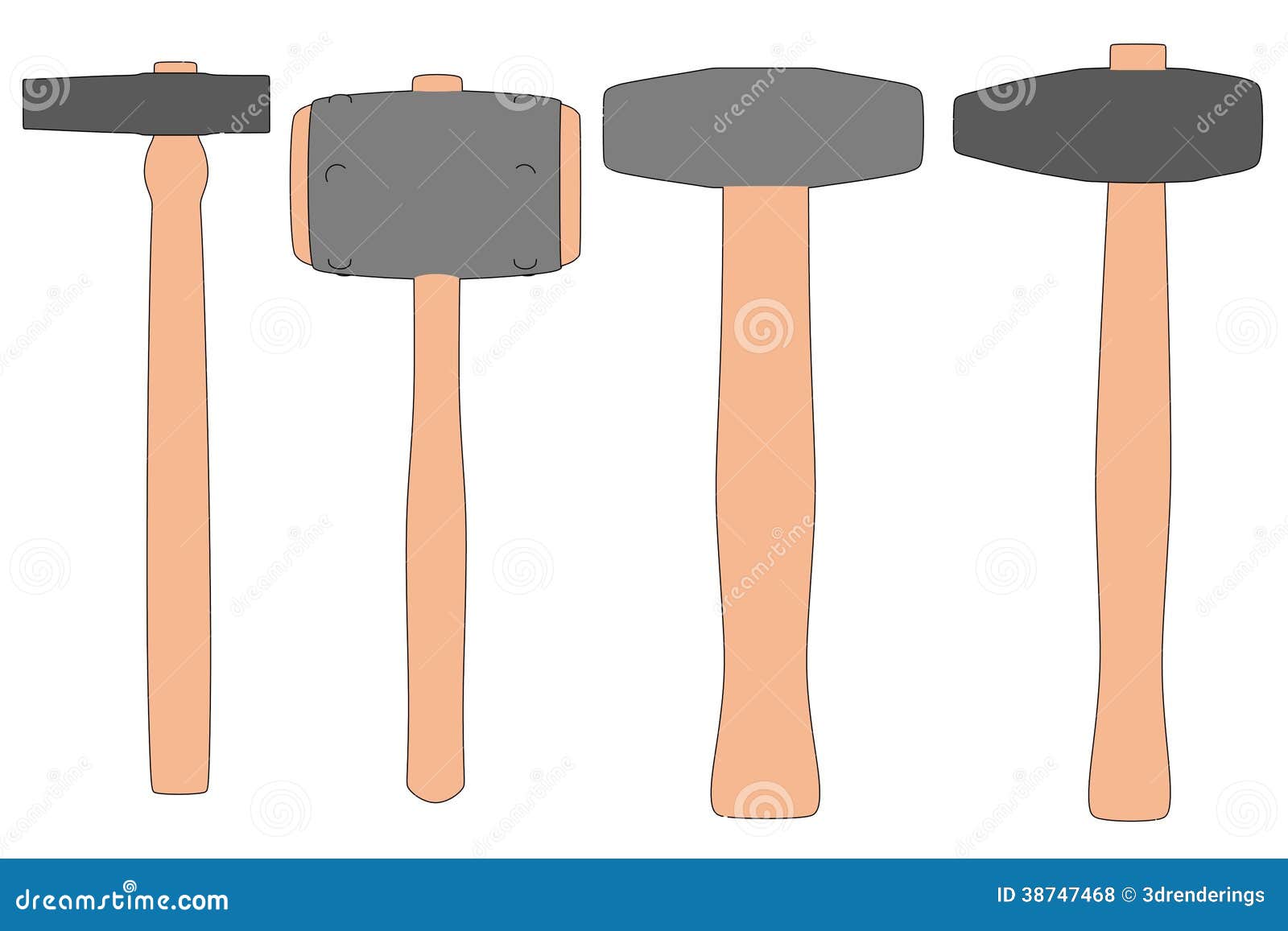 Blacksmith hammers stock illustration. Illustration of pliers - 38747468