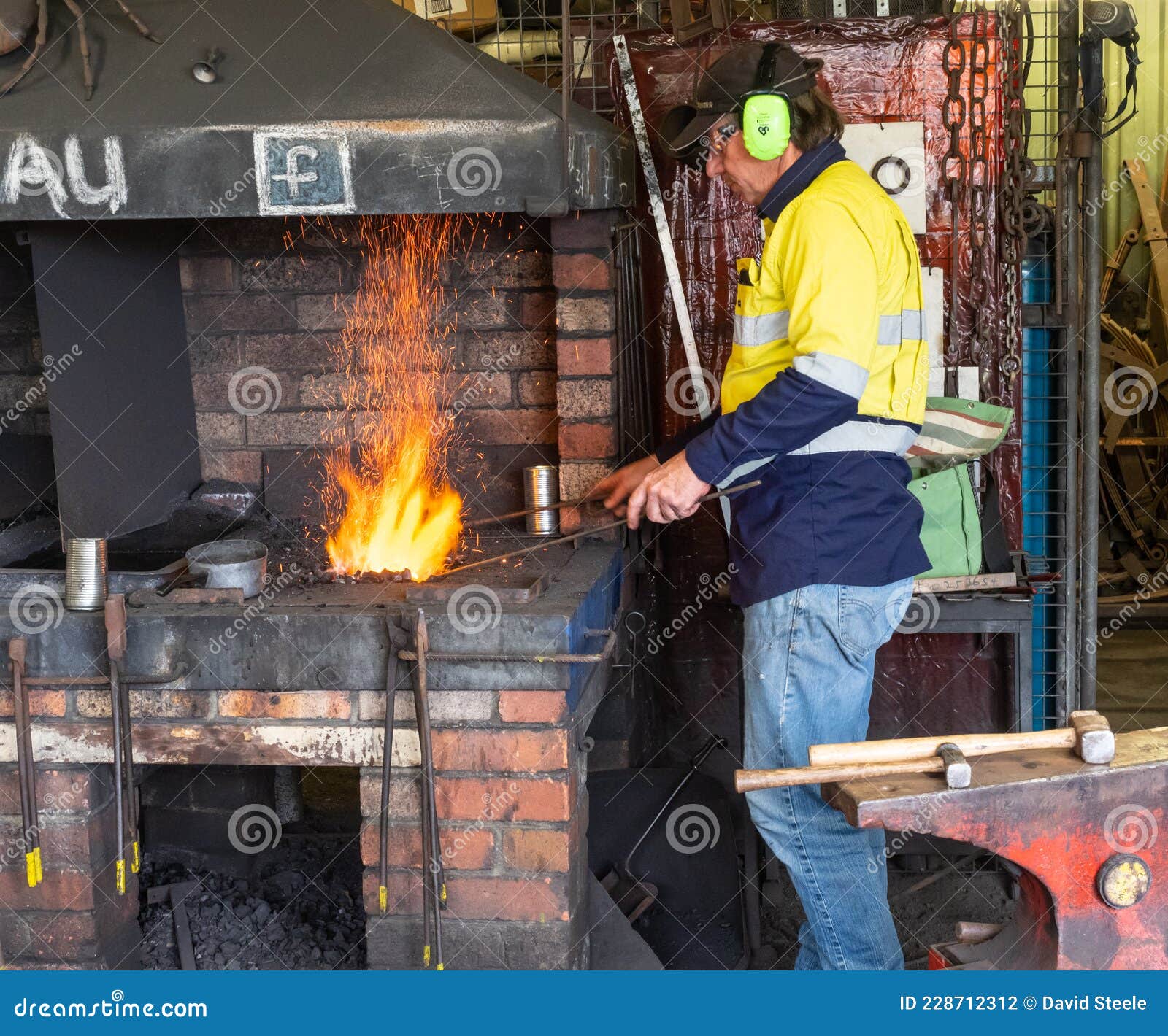 A Blacksmith at his Forge editorial photography. Image of perth - 228712312