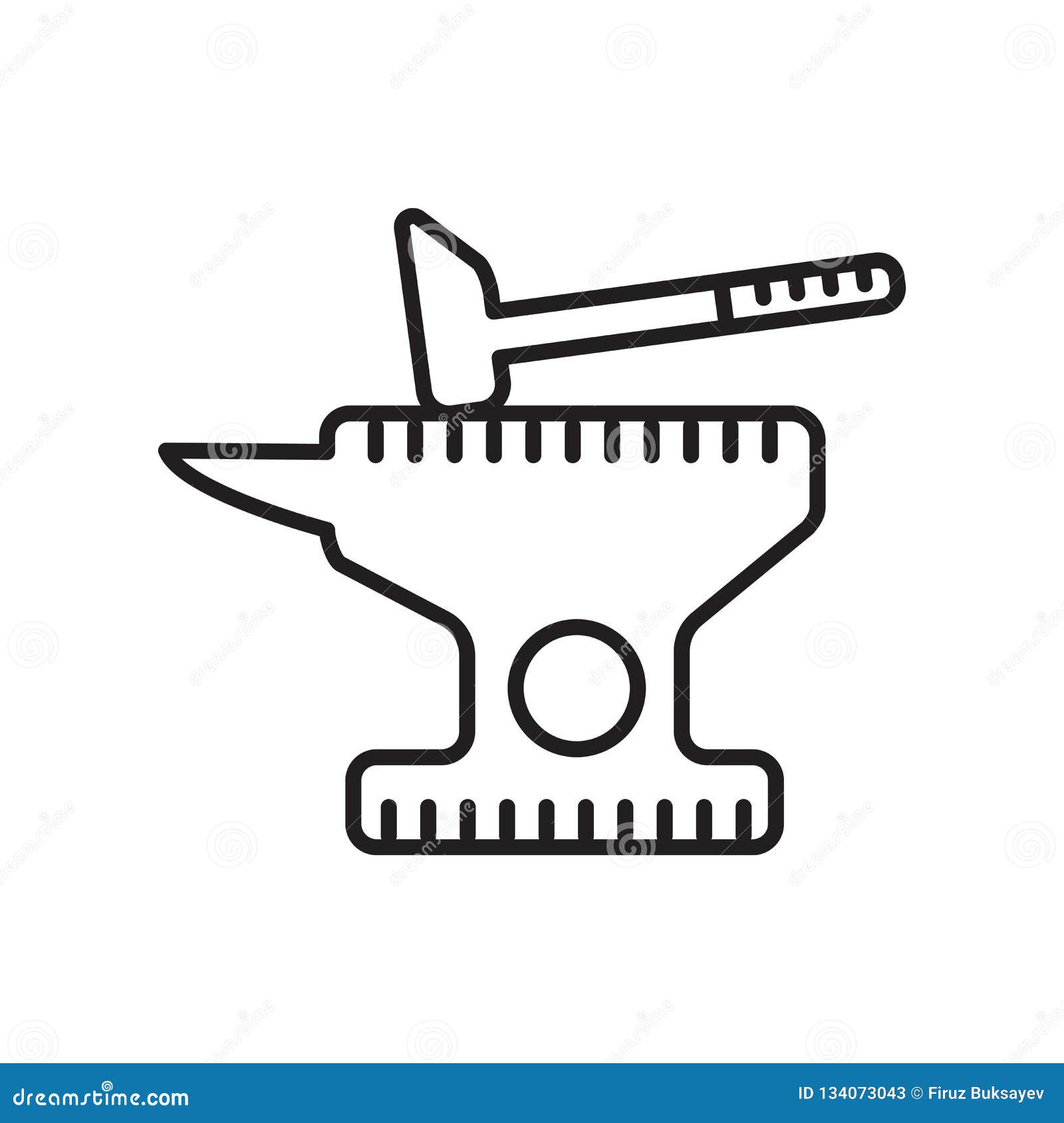 Blacksmith Icon Vector Isolated on White Background, Blacksmith Sign ...