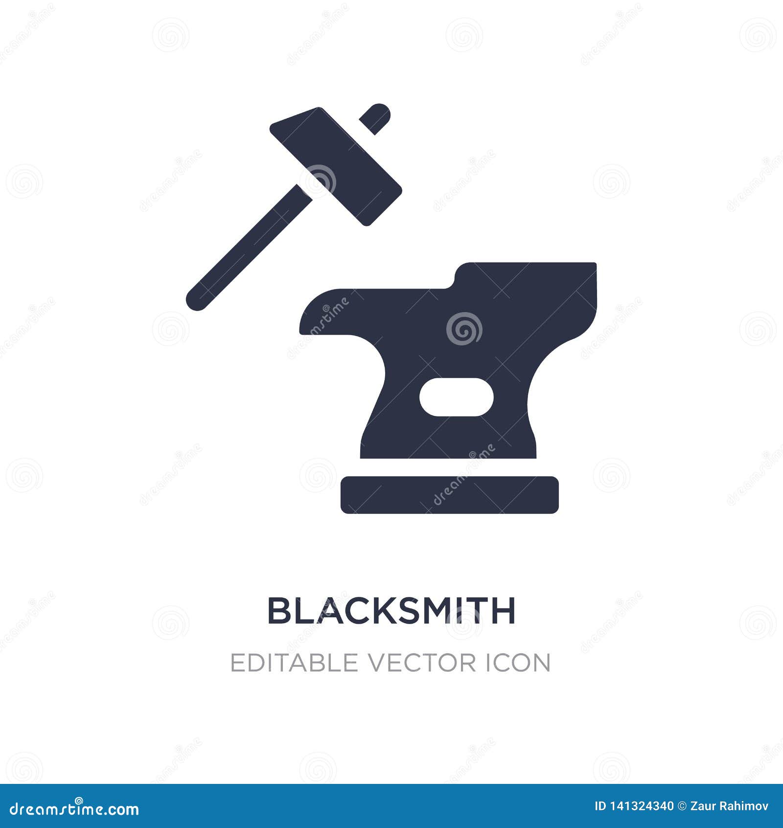 Blacksmith Icon On White Background. Simple Element Illustration From ...