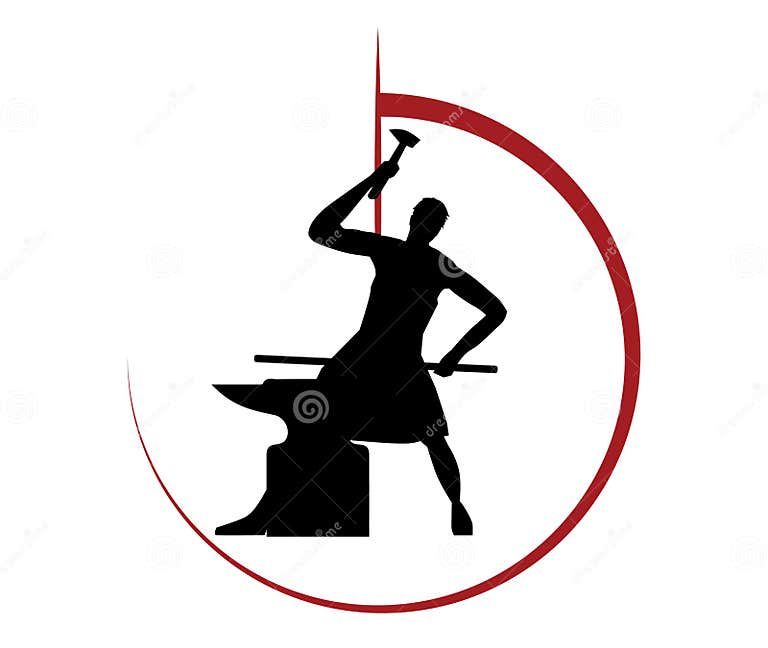 Blacksmith Logo Design stock vector. Illustration of foundry - 81258934