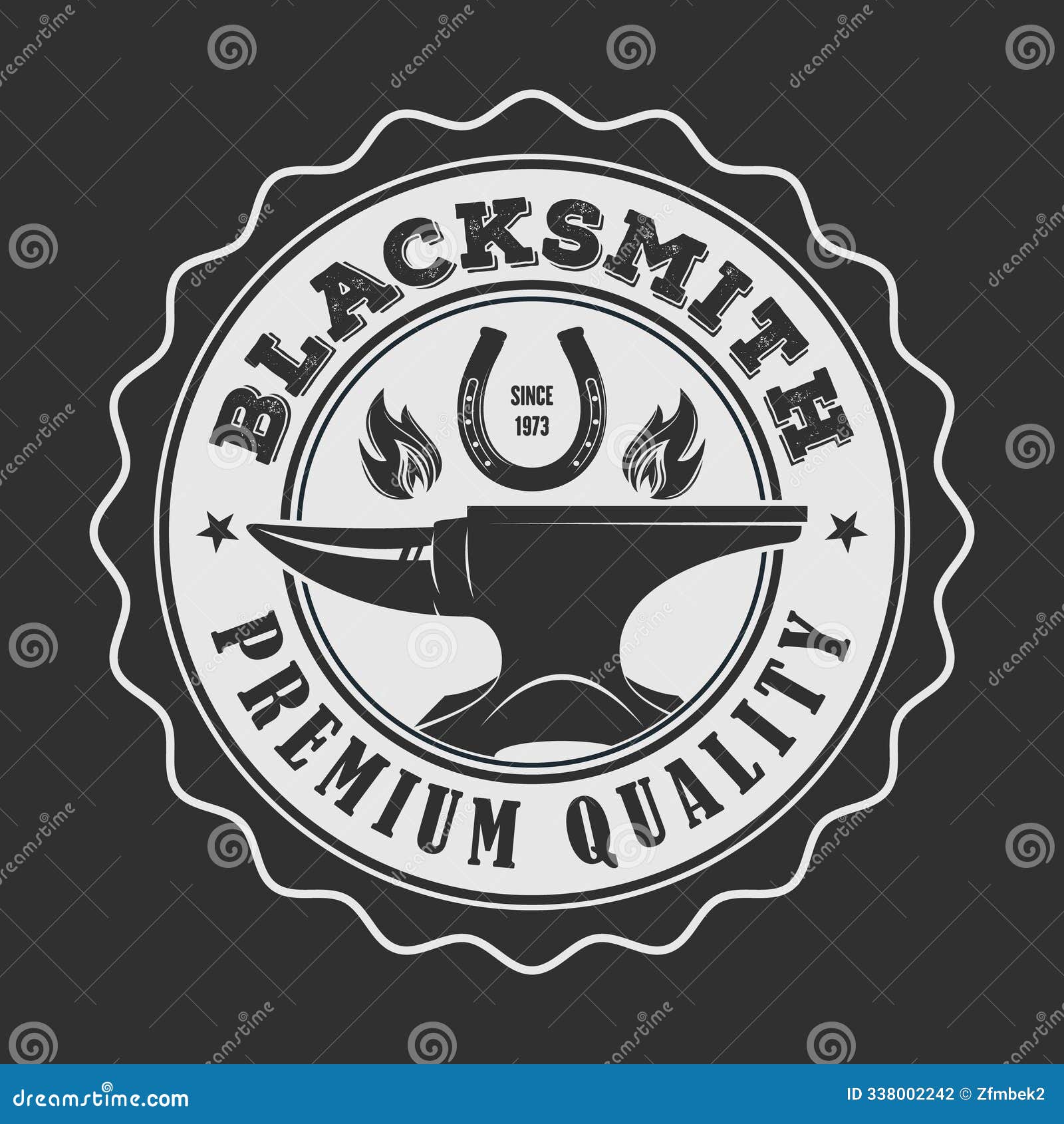 Blacksmith Logo Design Template Stock Illustration - Illustration of ...
