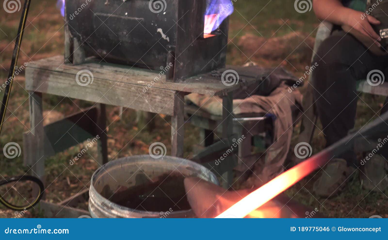 Blacksmith Making Sword Handmade Traditional Craftmanship Show Stock ...