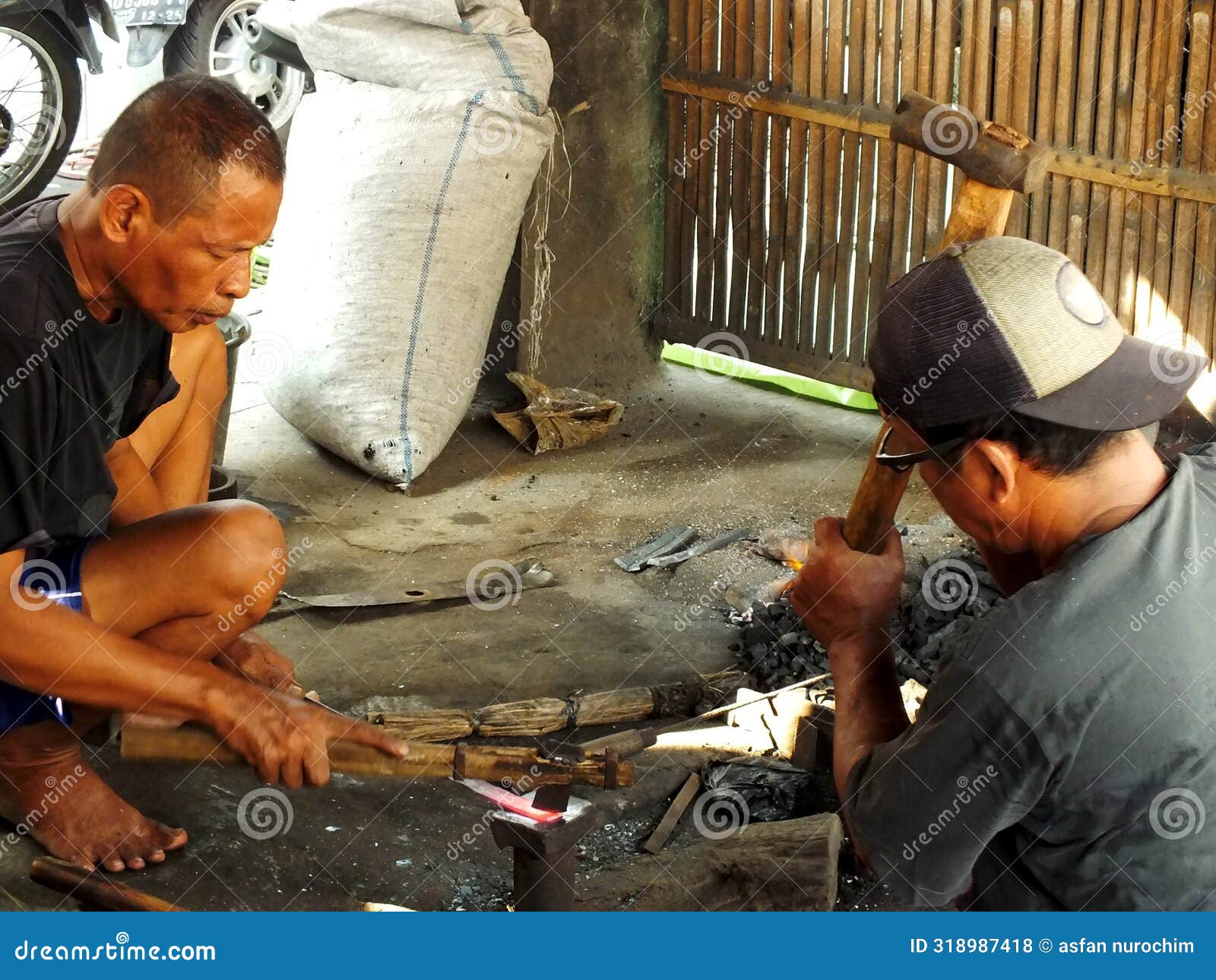 Blacksmith Making a Tools at His Workshop Editorial Stock Photo - Image ...