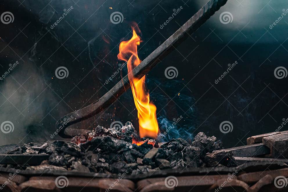 Blacksmith - Metal magic stock photo. Image of iron - 347134752