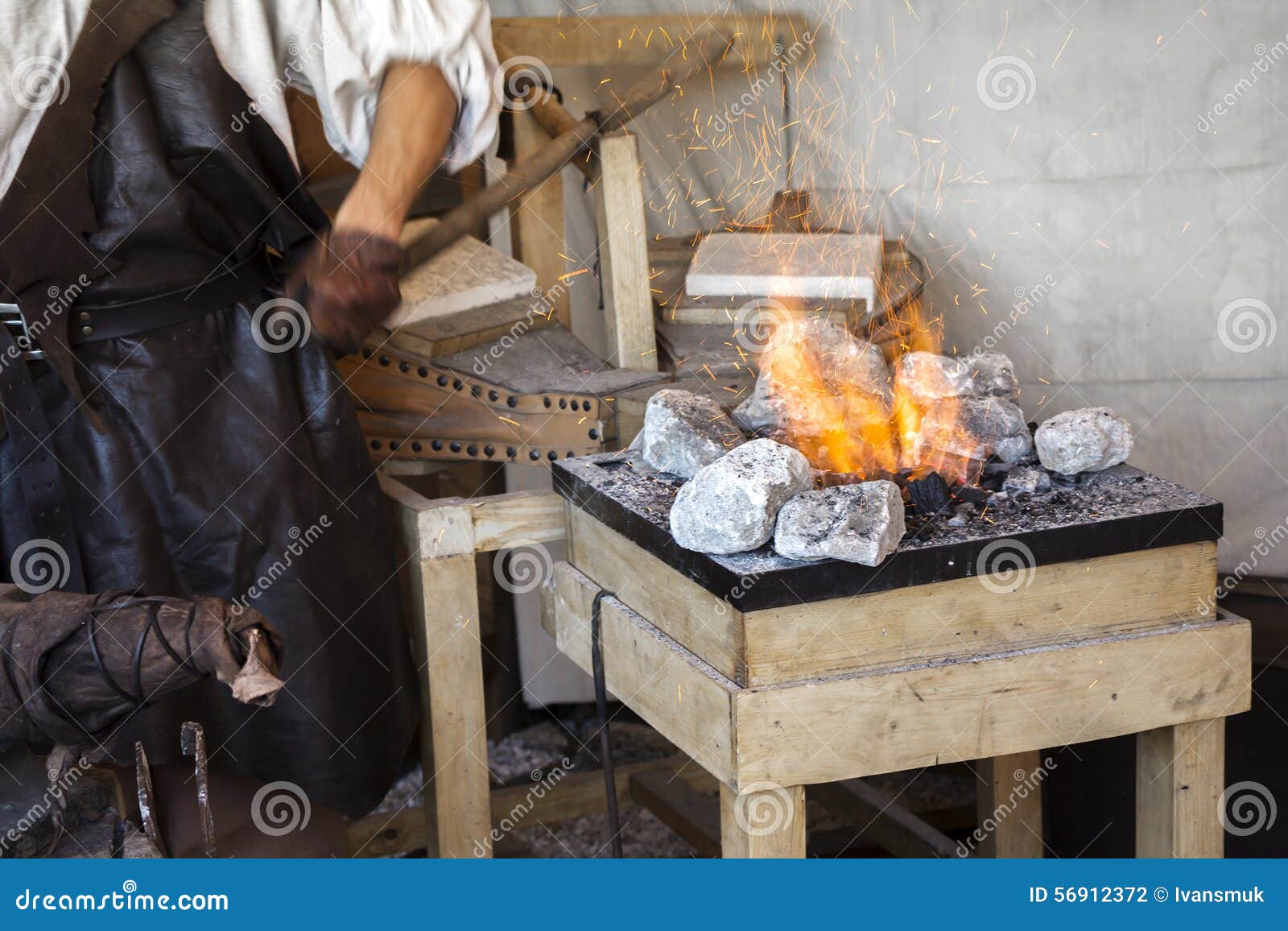 Blacksmith stock photo. Image of ironwork, hammer, forge - 56912372