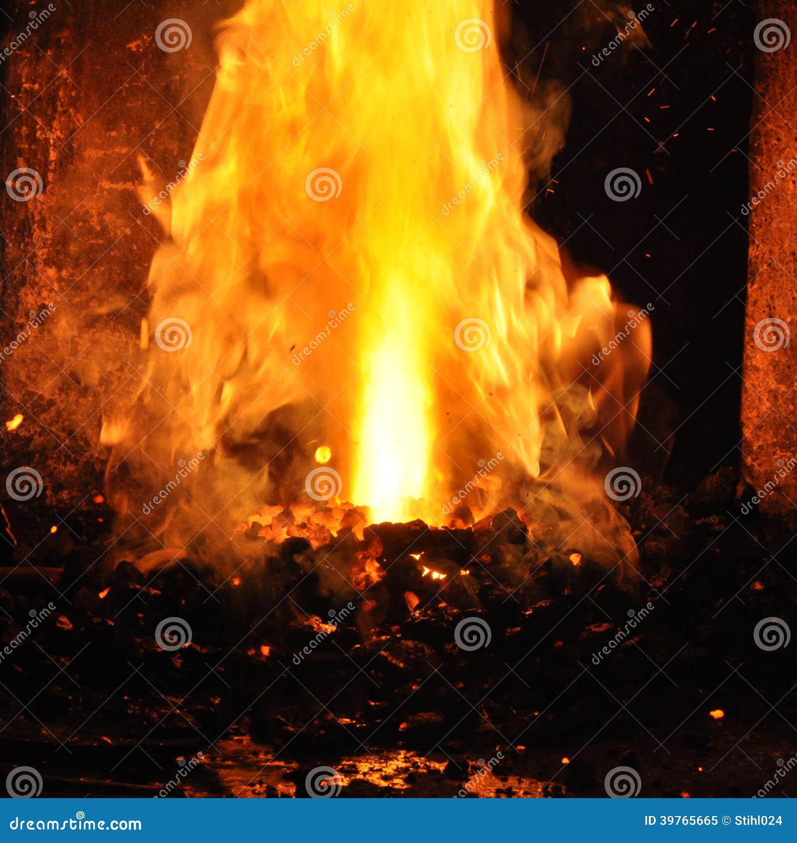 Blacksmith s fireplace stock image. Image of dark, white - 39765665
