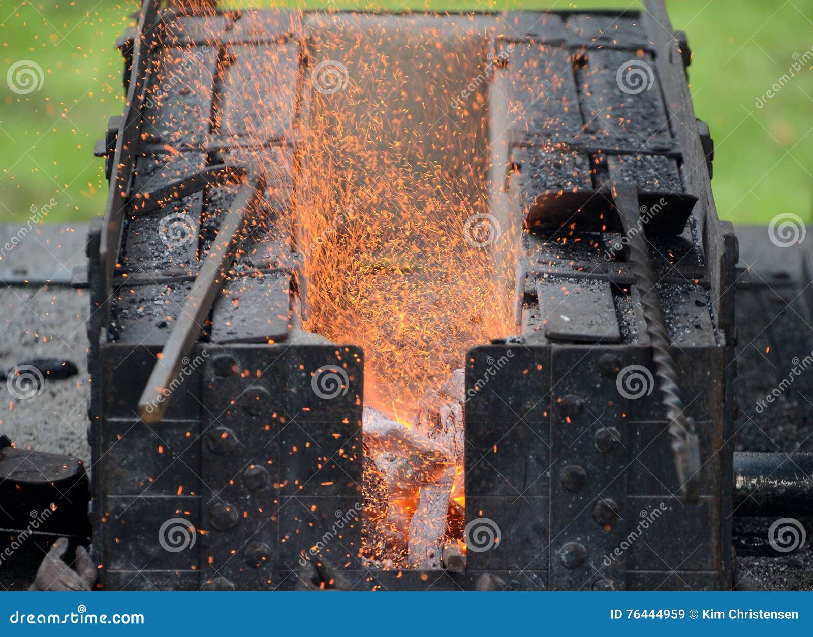 Blacksmith s Forge stock image. Image of glow, spark - 76444959