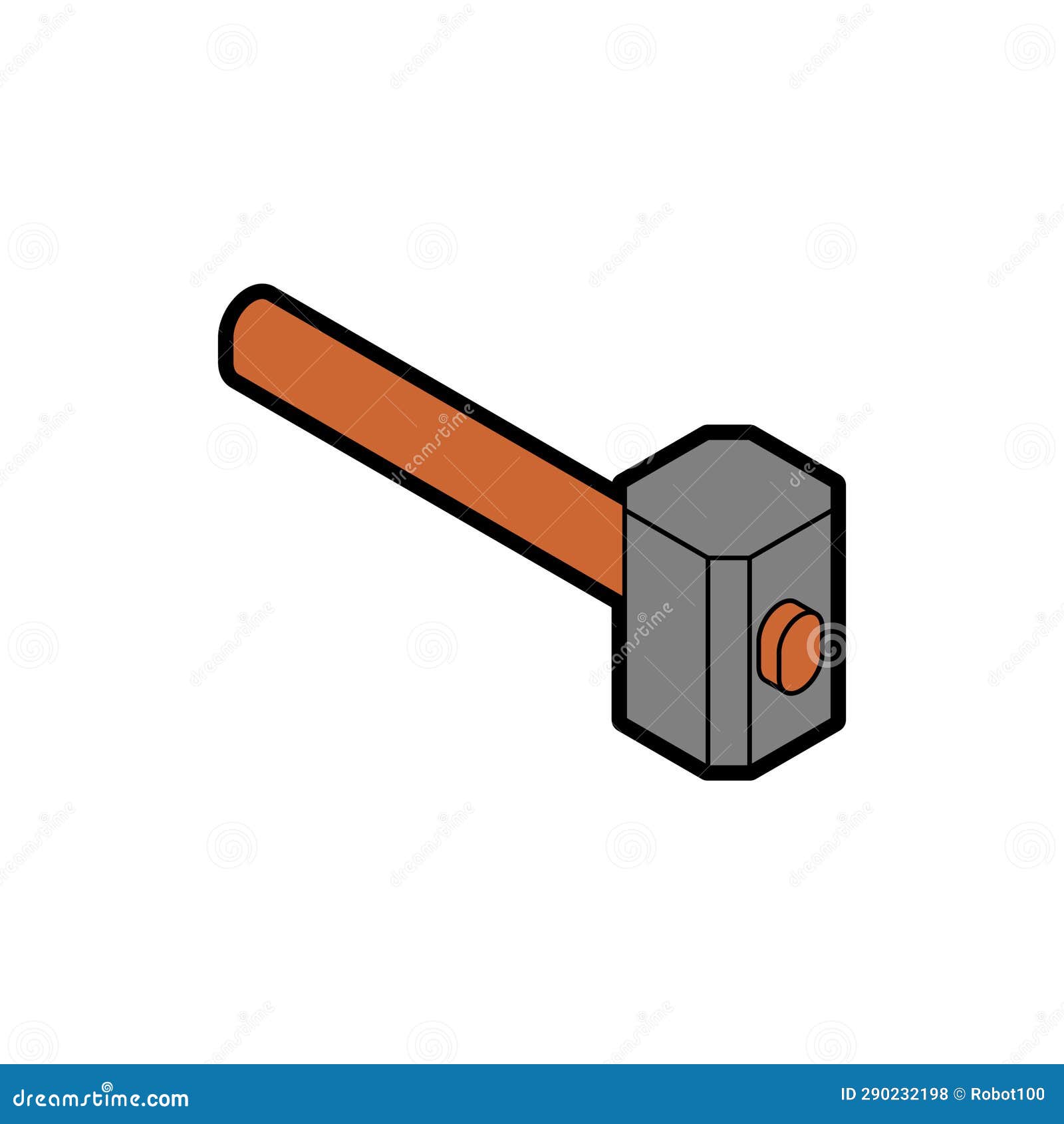 Blacksmith S Hammer Isolated. Blacksmith S Sledgehammer Stock Vector ...