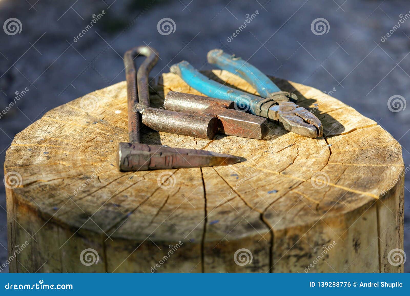 Blacksmith`s Tools for Forging Metal Stock Photo - Image of hammer ...