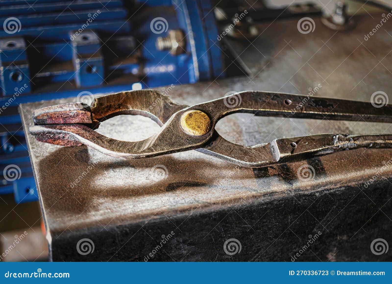 Blacksmith S Tools Lie on the Surface in the Forge Stock Image - Image ...