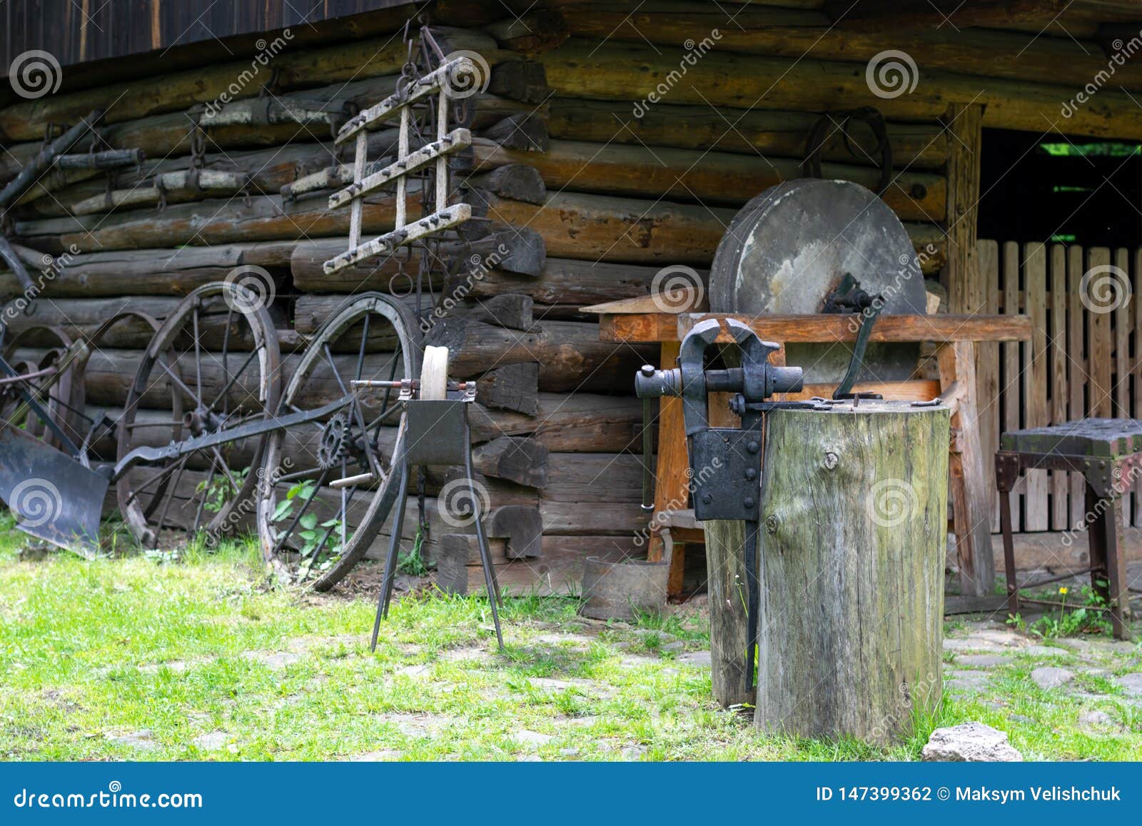 Blacksmith`s Tools in an Old Forge Stock Photo - Image of history ...