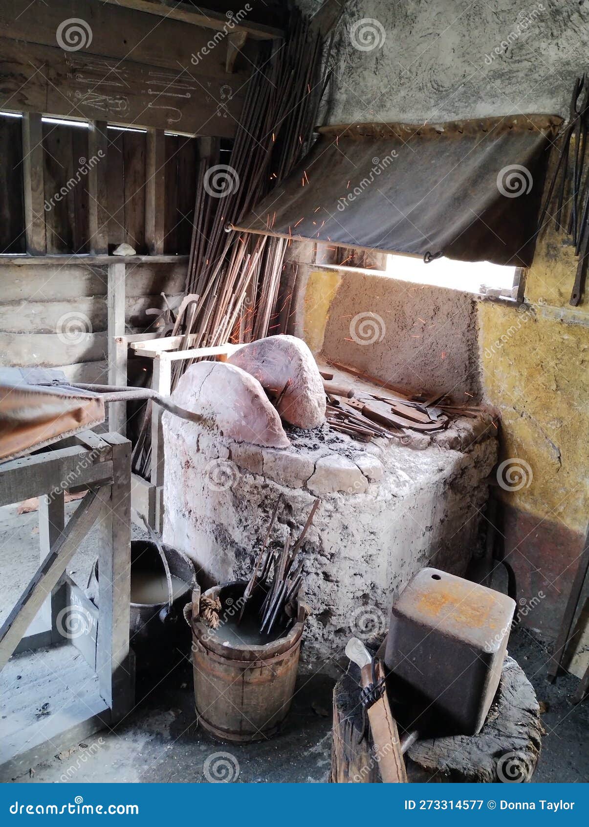 Blacksmith S Workshop at Cranborne Ancient Technology Centre Stock ...