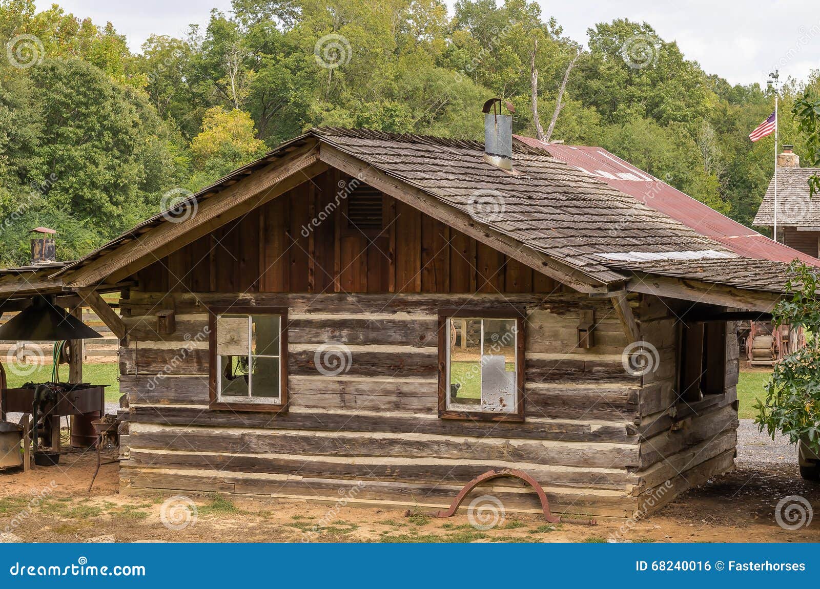 Blacksmith Shop. stock photo. Image of blacksmith, cabin - 68240016
