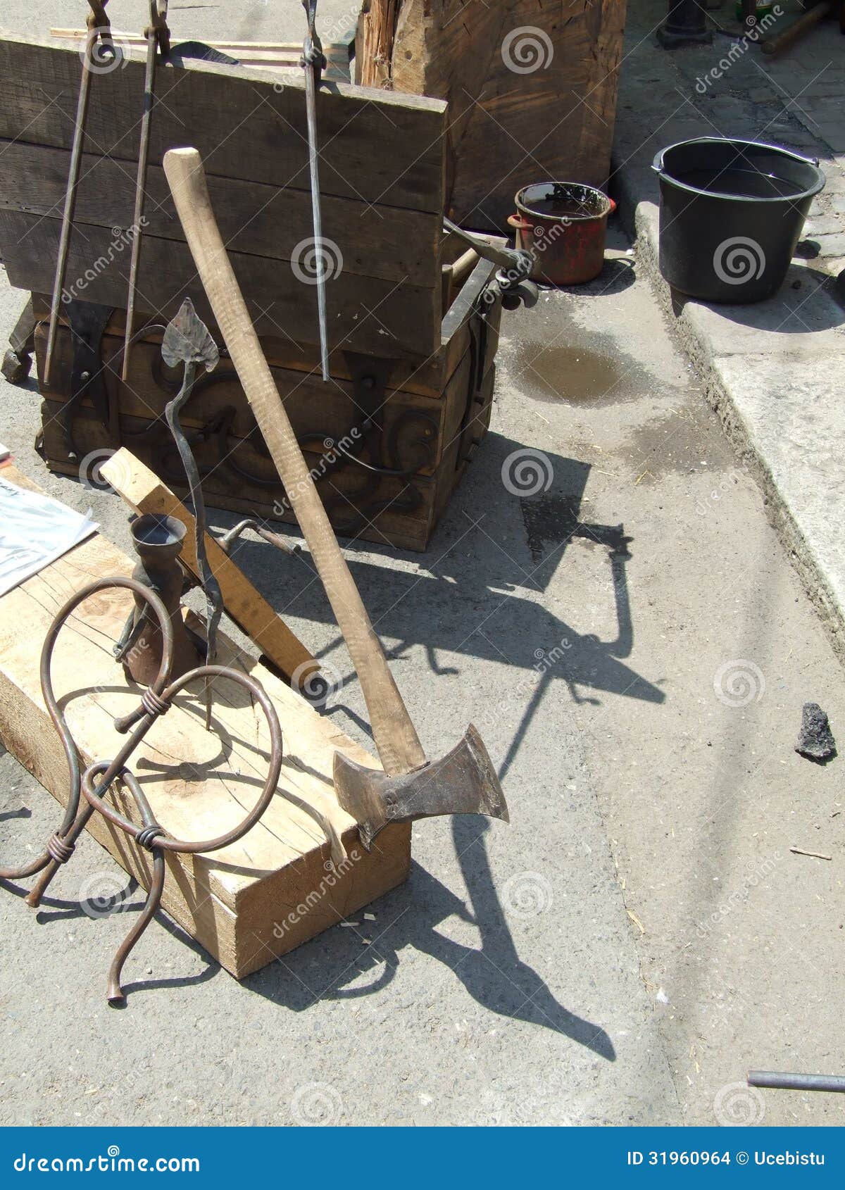 Blacksmith shop stock photo. Image of tool, iron, anvil - 31960964