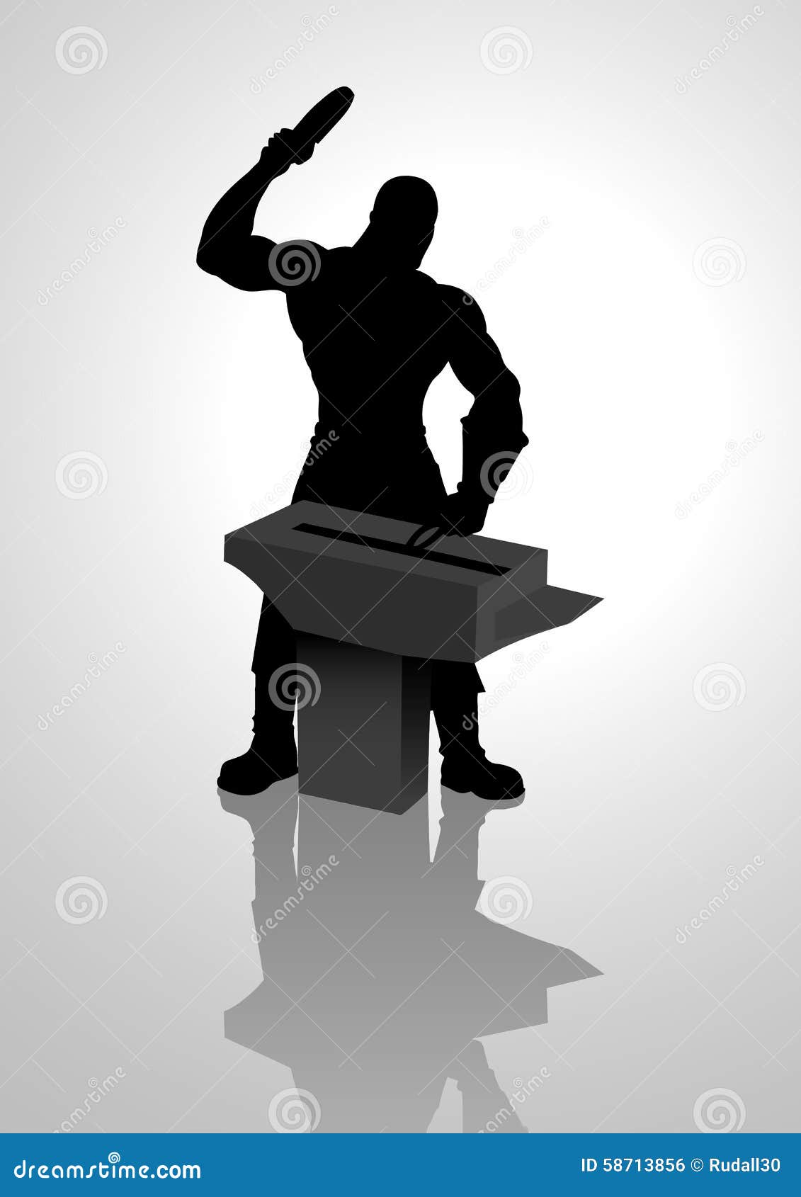 Blacksmith stock vector. Illustration of strong, craftsman - 58713856