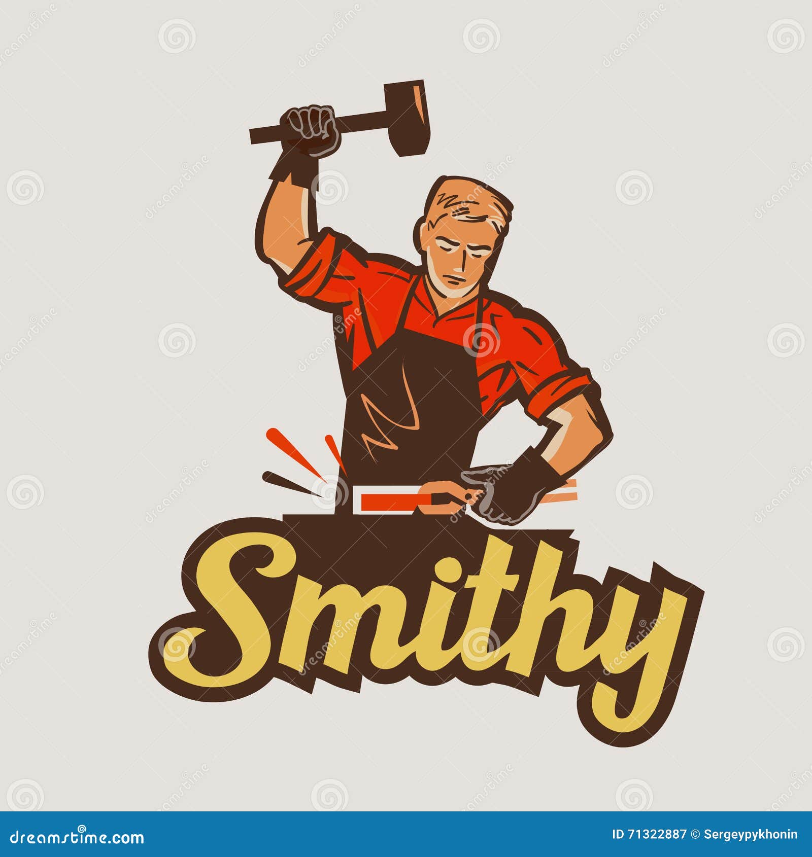 Blacksmith, Smithy. Vector Illustration Stock Vector - Illustration of ...