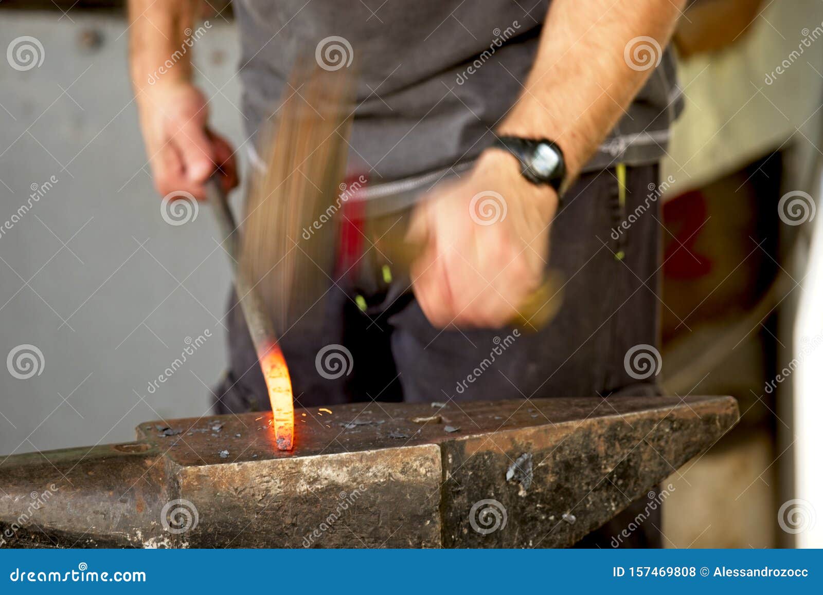 Tools For Forging In A Blacksmith Shop. Pliers. Stock Image ...