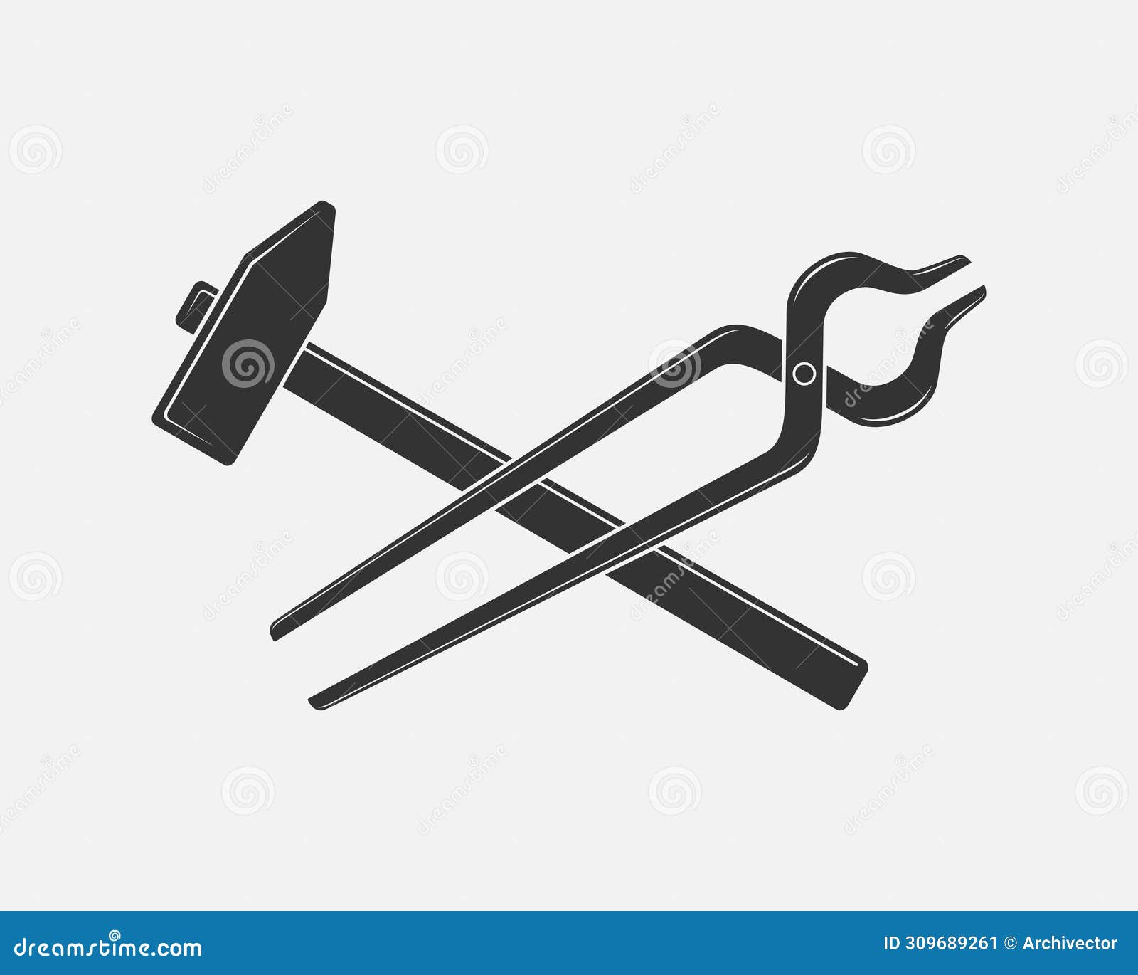 Blacksmith Tools Graphic Sign Stock Vector - Illustration of craft ...