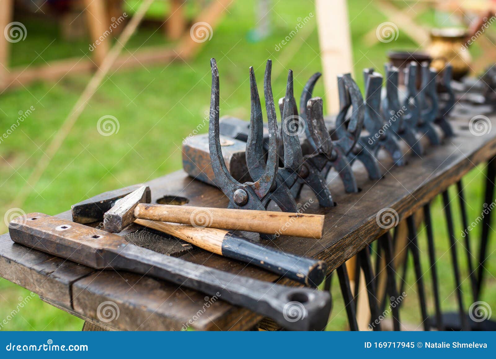 Blacksmith tools stock image. Image of handwork, forging - 169717945