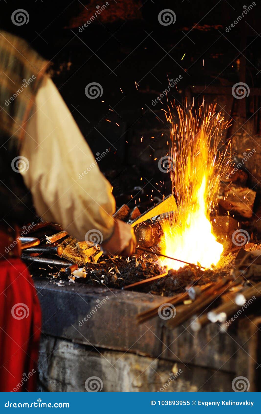 Blacksmith Tools in a Hot Oven Stock Image - Image of equipment ...
