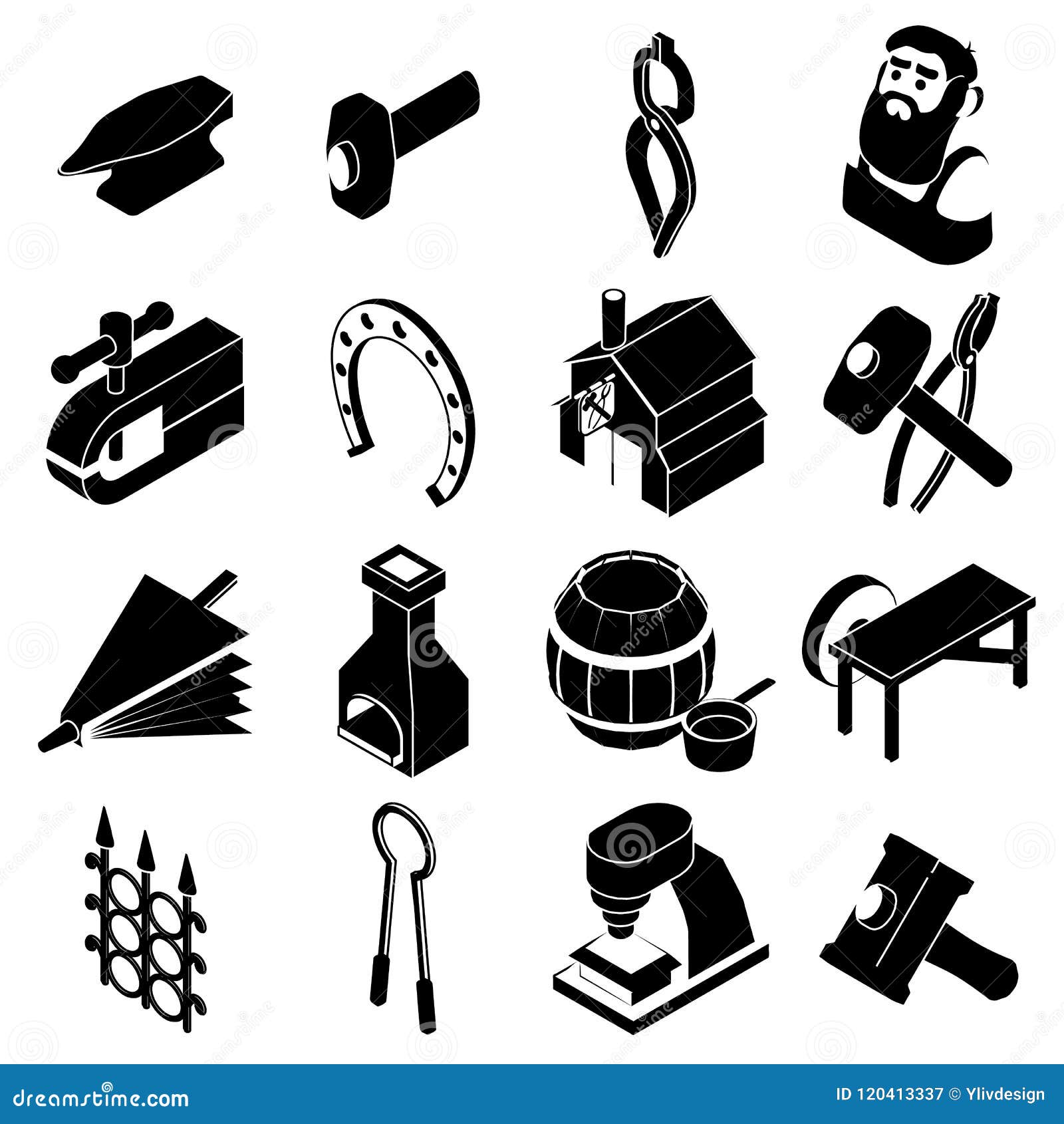 Blacksmith Tools Icons Set, Simple Style Stock Vector - Illustration of ... Blacksmith Tools Icons Set, Simple Style Stock Vector - Illustration of ...