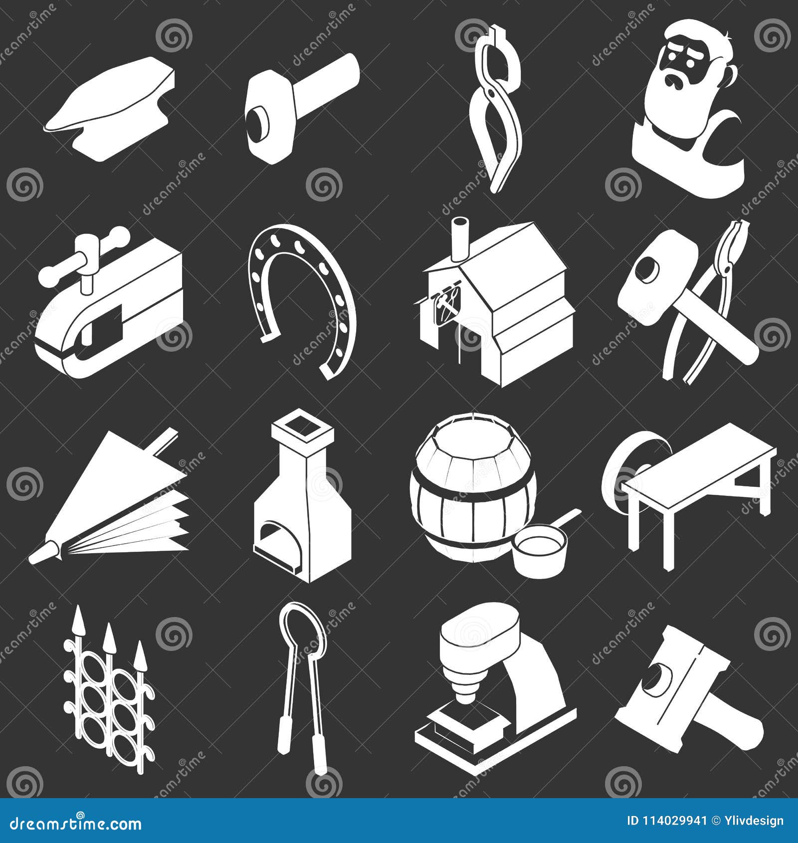 Blacksmith Tools Icons Set Grey Vector Stock Vector - Illustration of ... Blacksmith Tools Icons Set Grey Vector Stock Vector - Illustration of ...