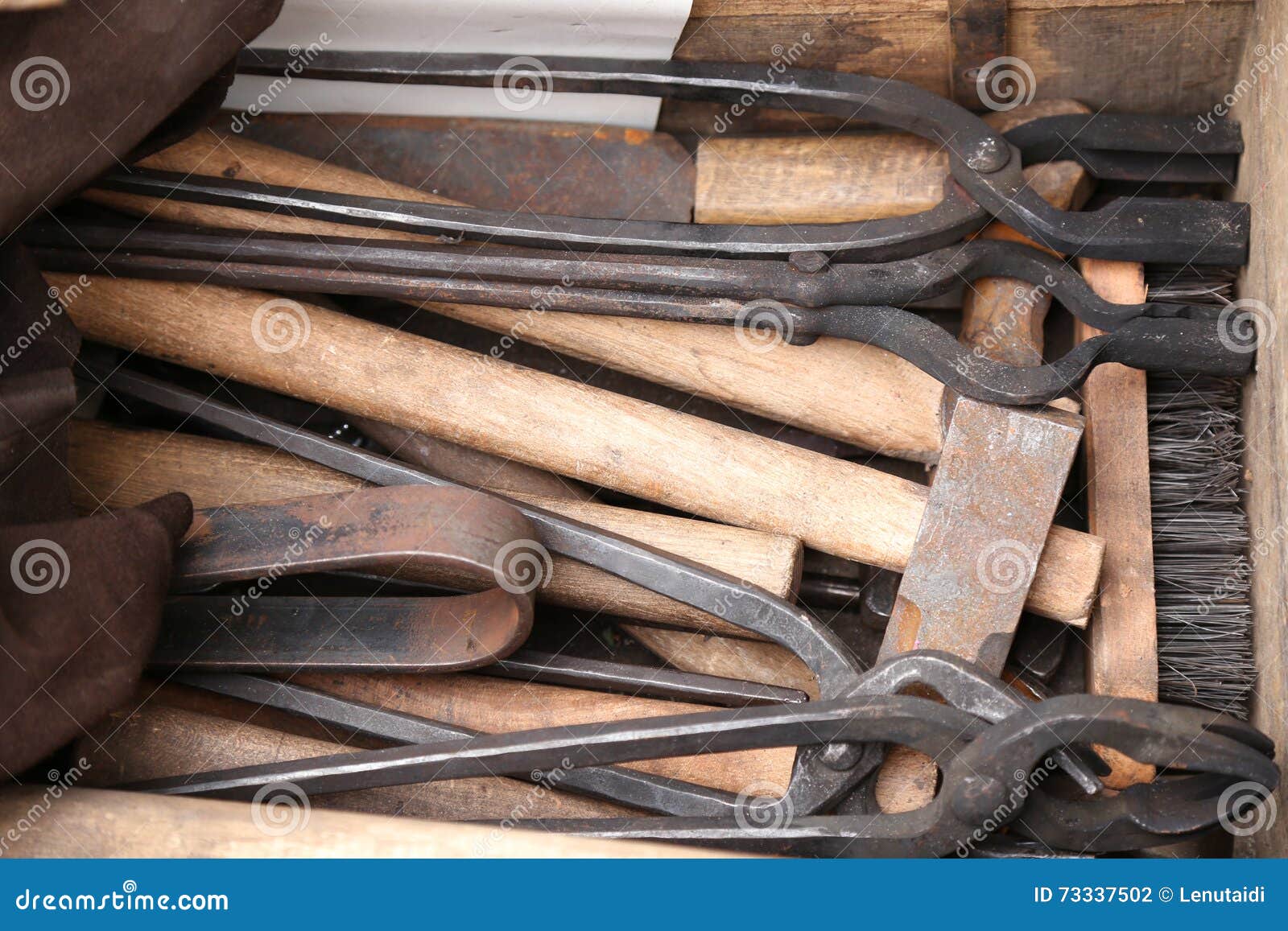 Blacksmith tools stock photo. Image of vintage, craftsman - 73337502