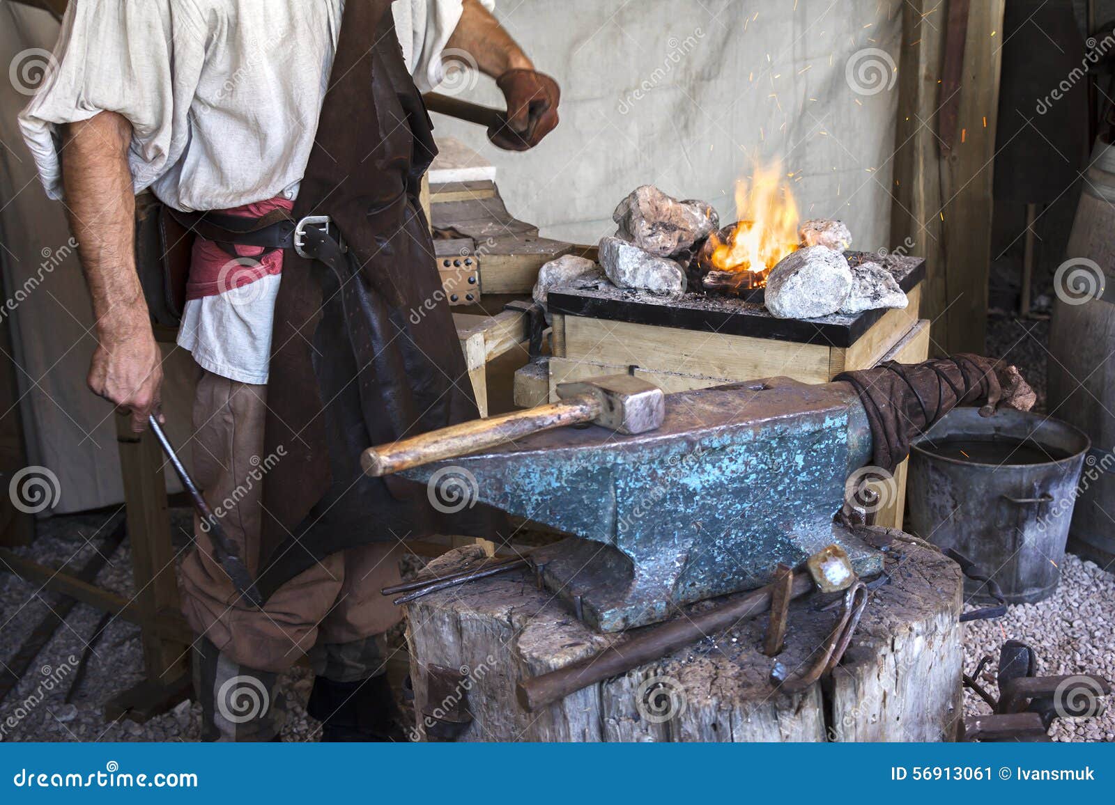 Blacksmith stock image. Image of ironwork, artisan, anvil - 56913061