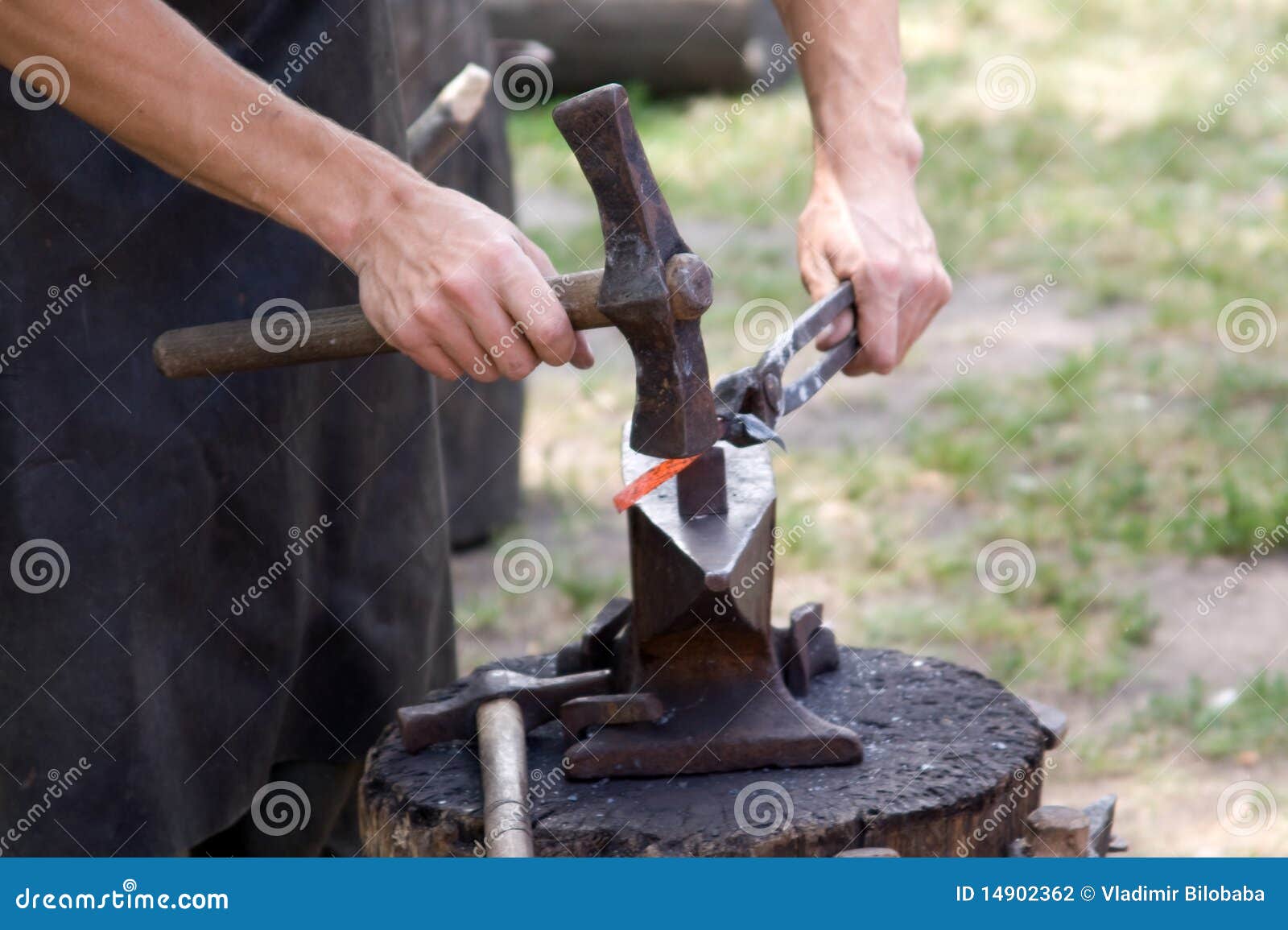 Blacksmith at work stock photo. Image of horn, blacksmith - 14902362
