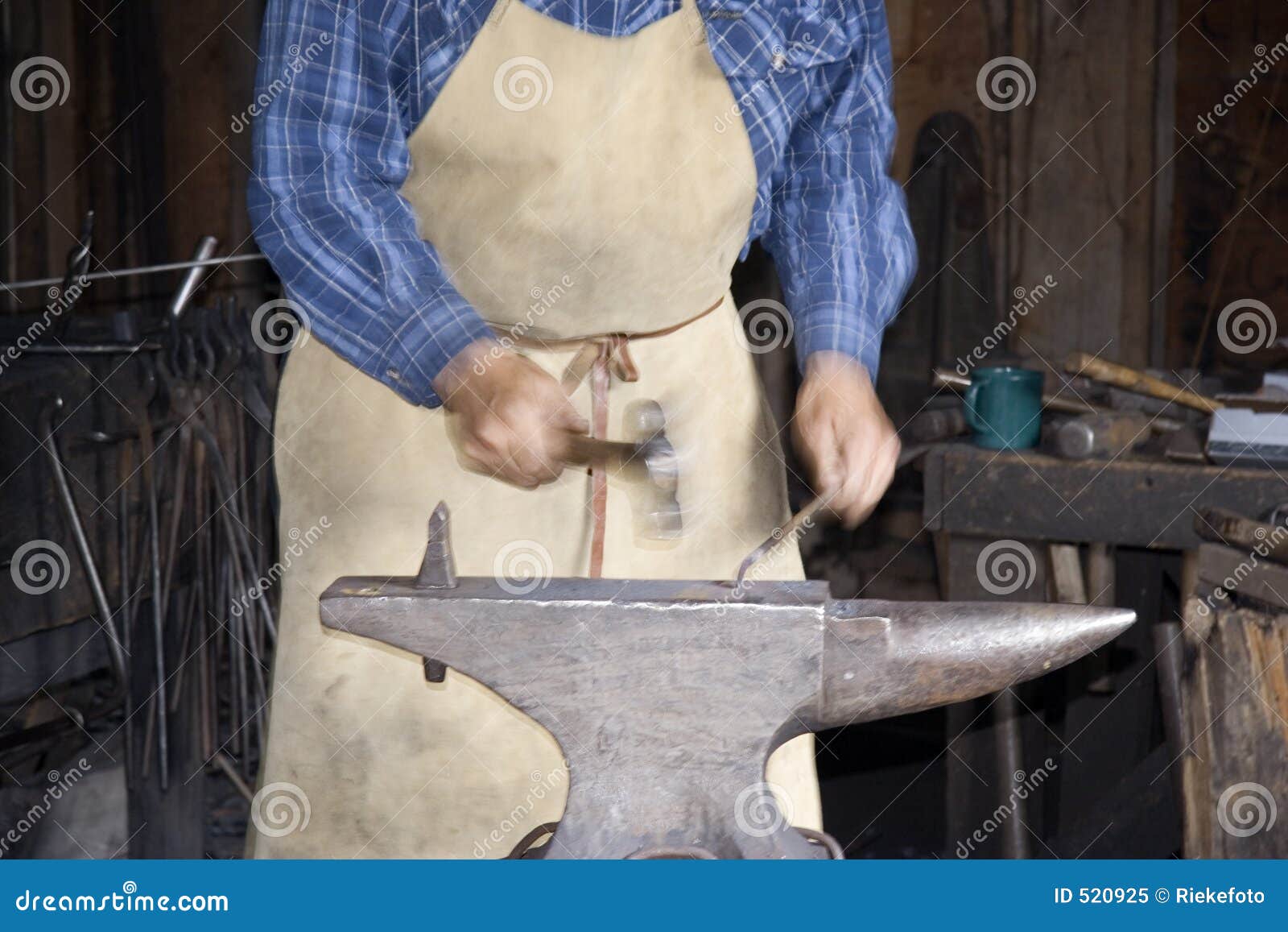 Blacksmith at work stock image. Image of craftsmanship - 520925