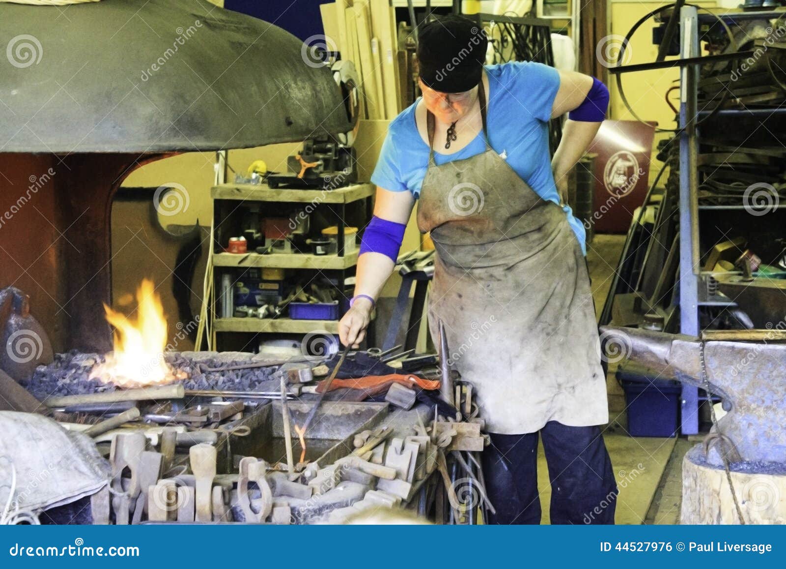 Blacksmith at work editorial photo. Image of heat, blacksmith - 44527976