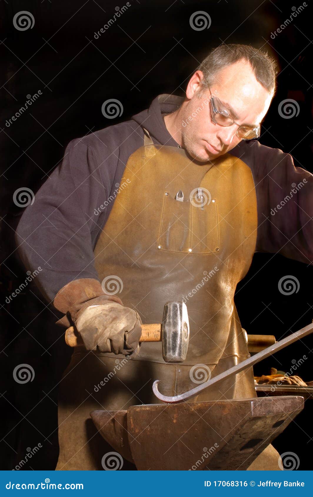 Blacksmith working stock photo. Image of blacksmith, sparks - 17068316